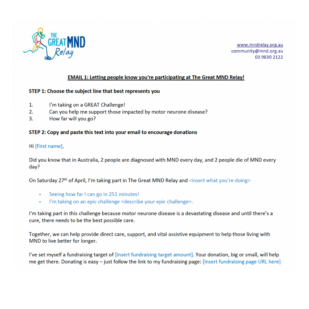 Resources for you - The Great MND Relay